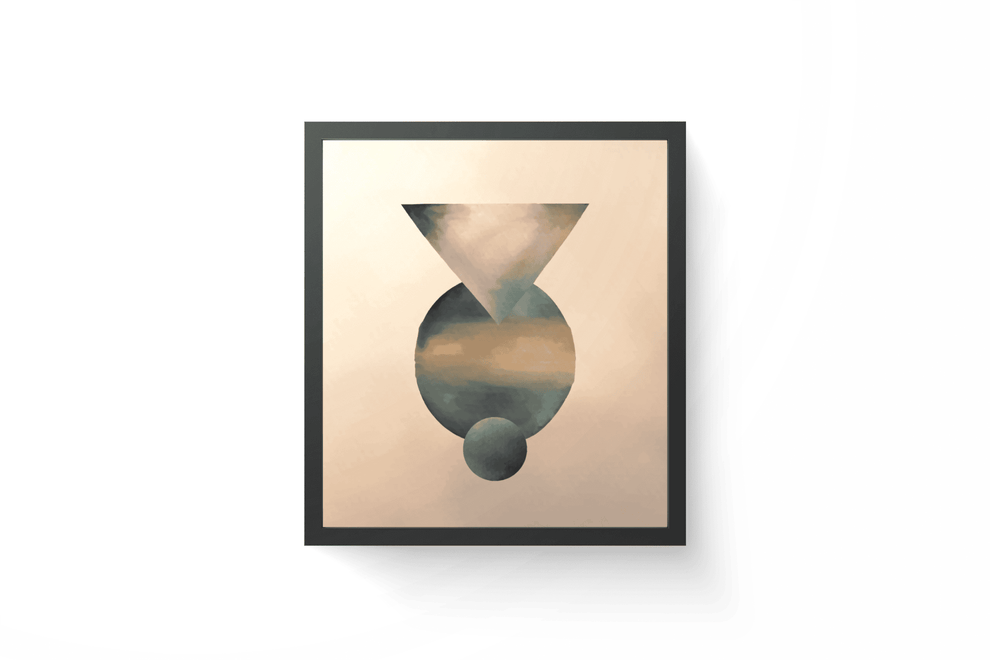 Tranquil Symmetry: Abstract Shapes in Neutral Tones – The Art Nova