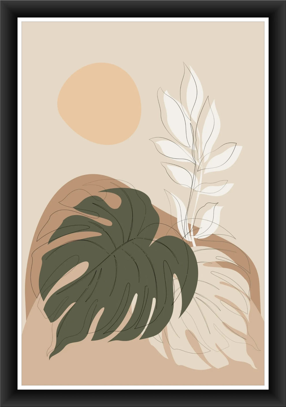 Botanical Bliss: Soft Earthy Botanical Wall Art for Bedroom & Office ...