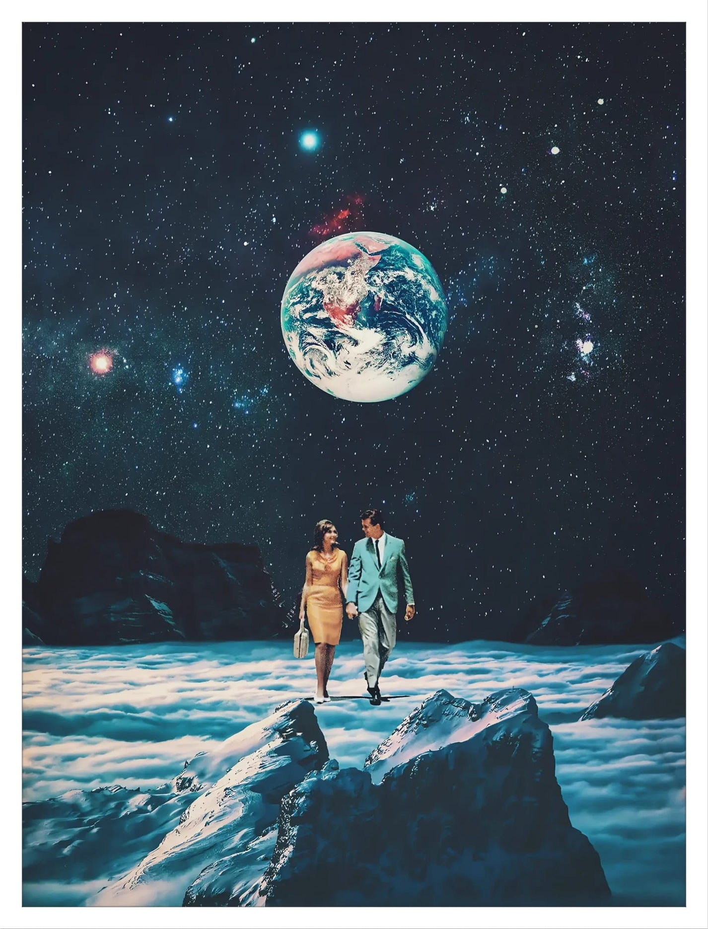 Starry Night Walk: Modern Wall Art for Living Room Style – The Art Nova